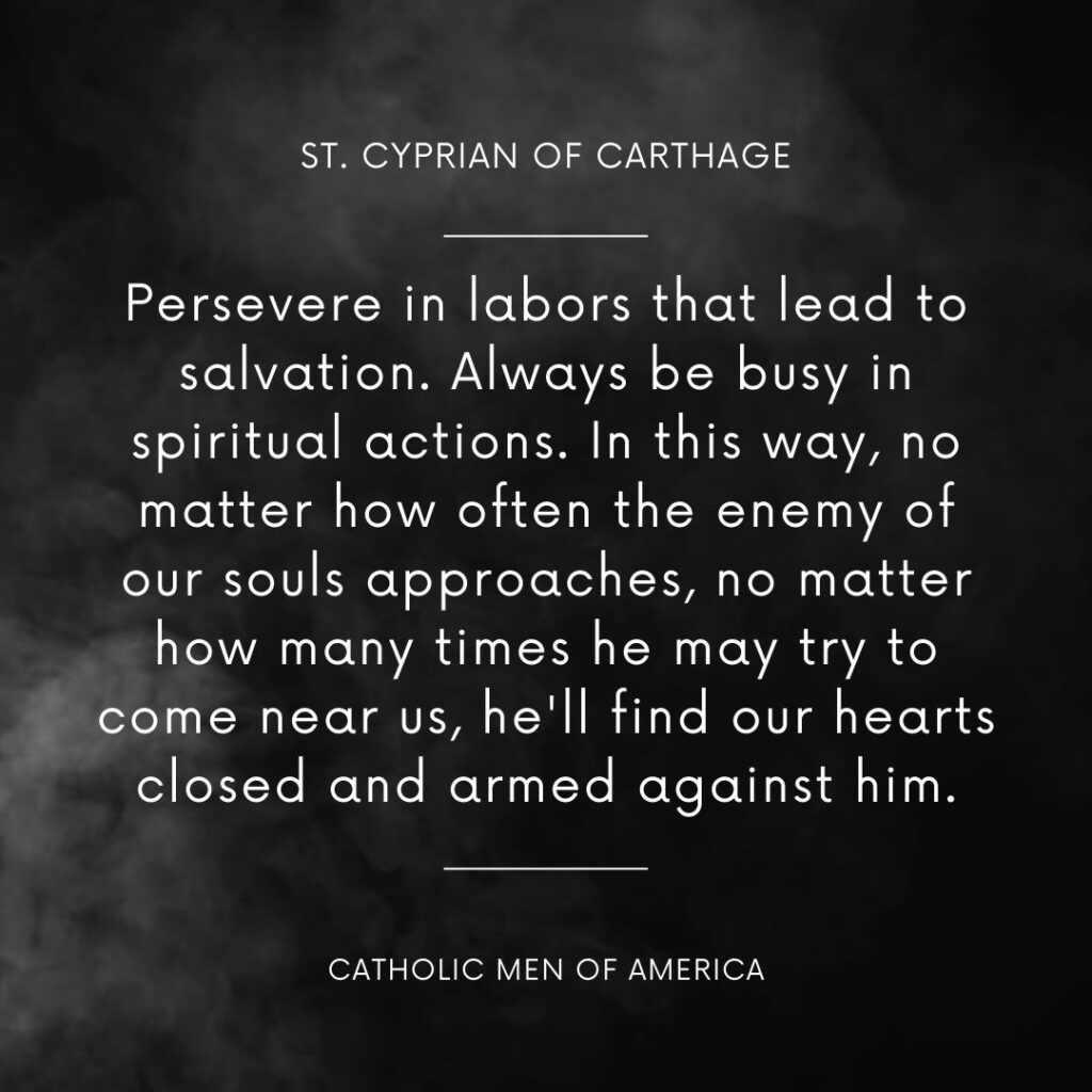 Quote from Saint Cyprian of Carthage - Catholic Men Of America
